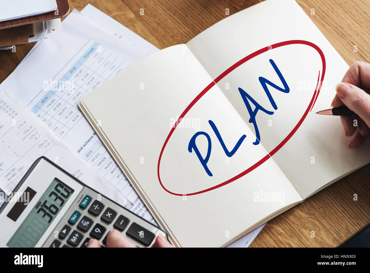 Plan Design Guide Mission Objective Solution Concept Stock Photo - Alamy