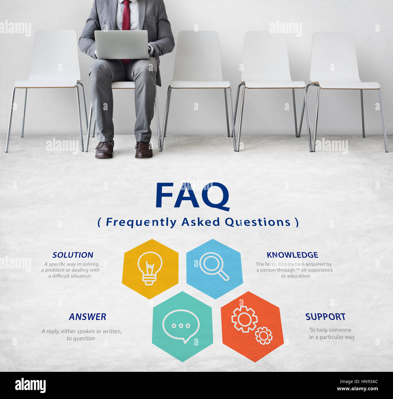 Customer Service FAQs Illustration Concept Stock Photo - Alamy