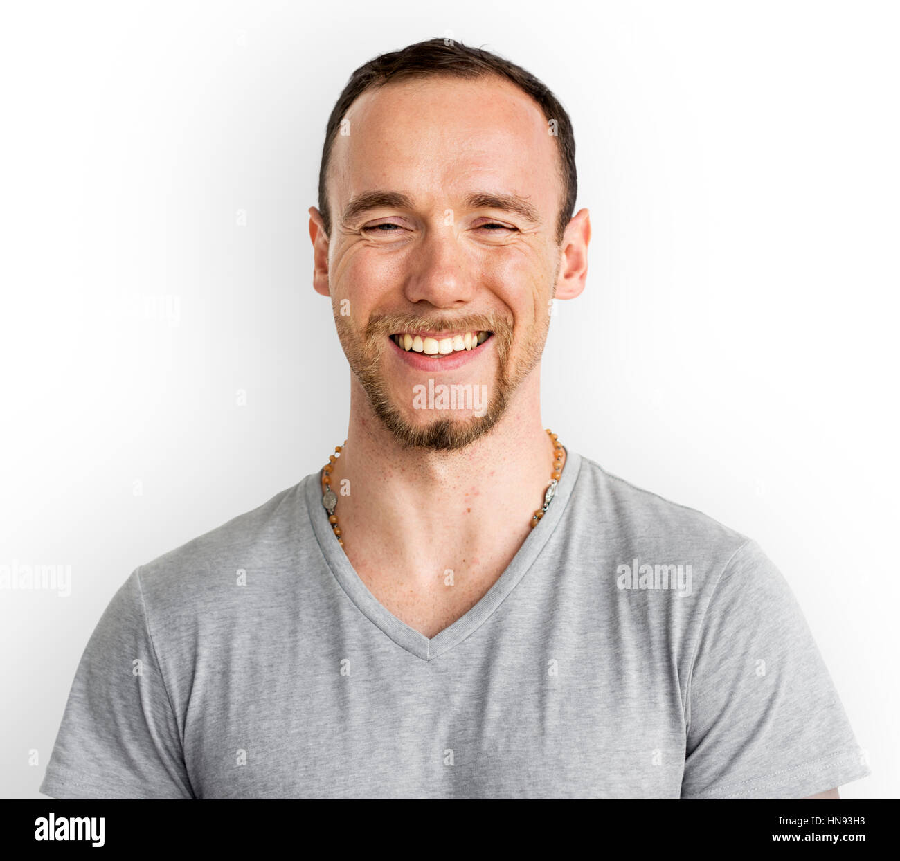 Man Smiling Happiness Carefree Emotional Expression Concept Stock Photo ...