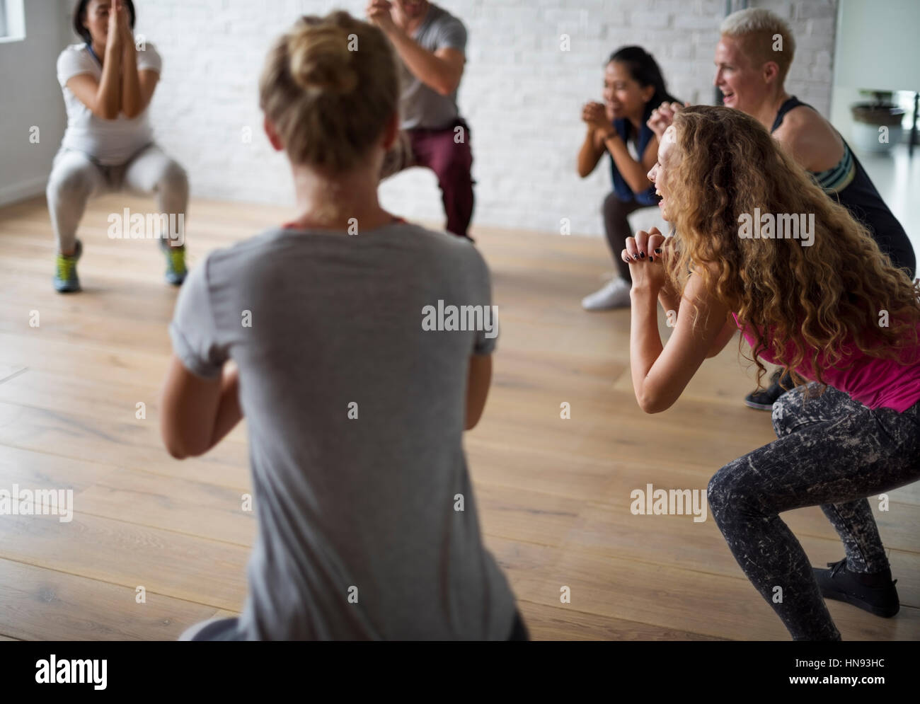 Diversity People Exercise Class Relax Concept Stock Photo - Alamy