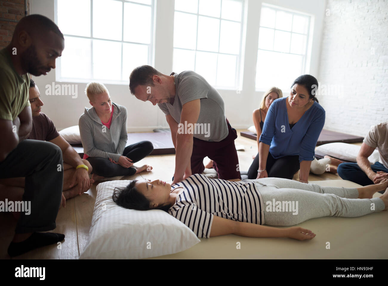 Health Wellness Massage Training Concept Stock Photo - Alamy