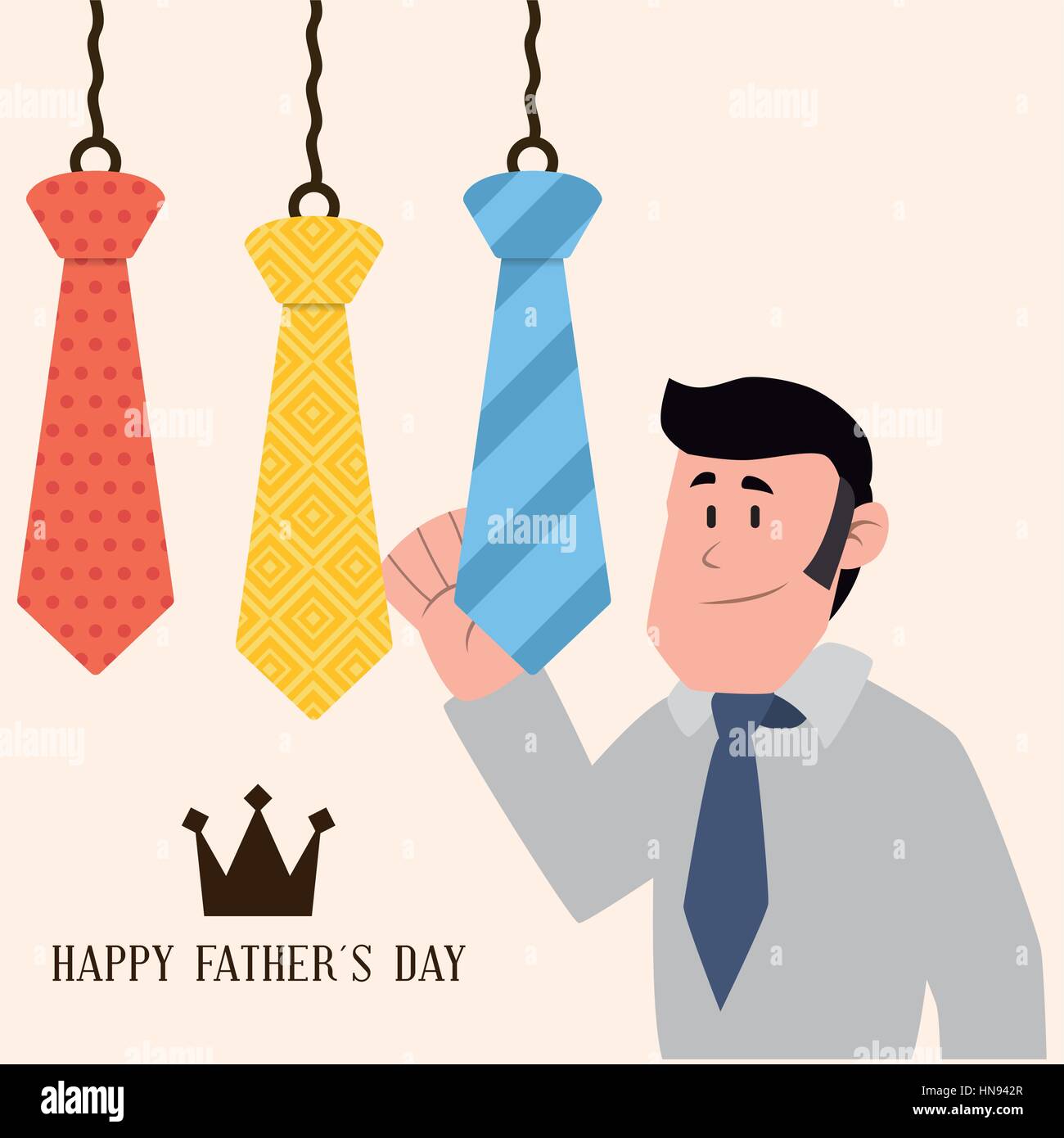 happy father day card icon image, vector illustration Stock Vector ...
