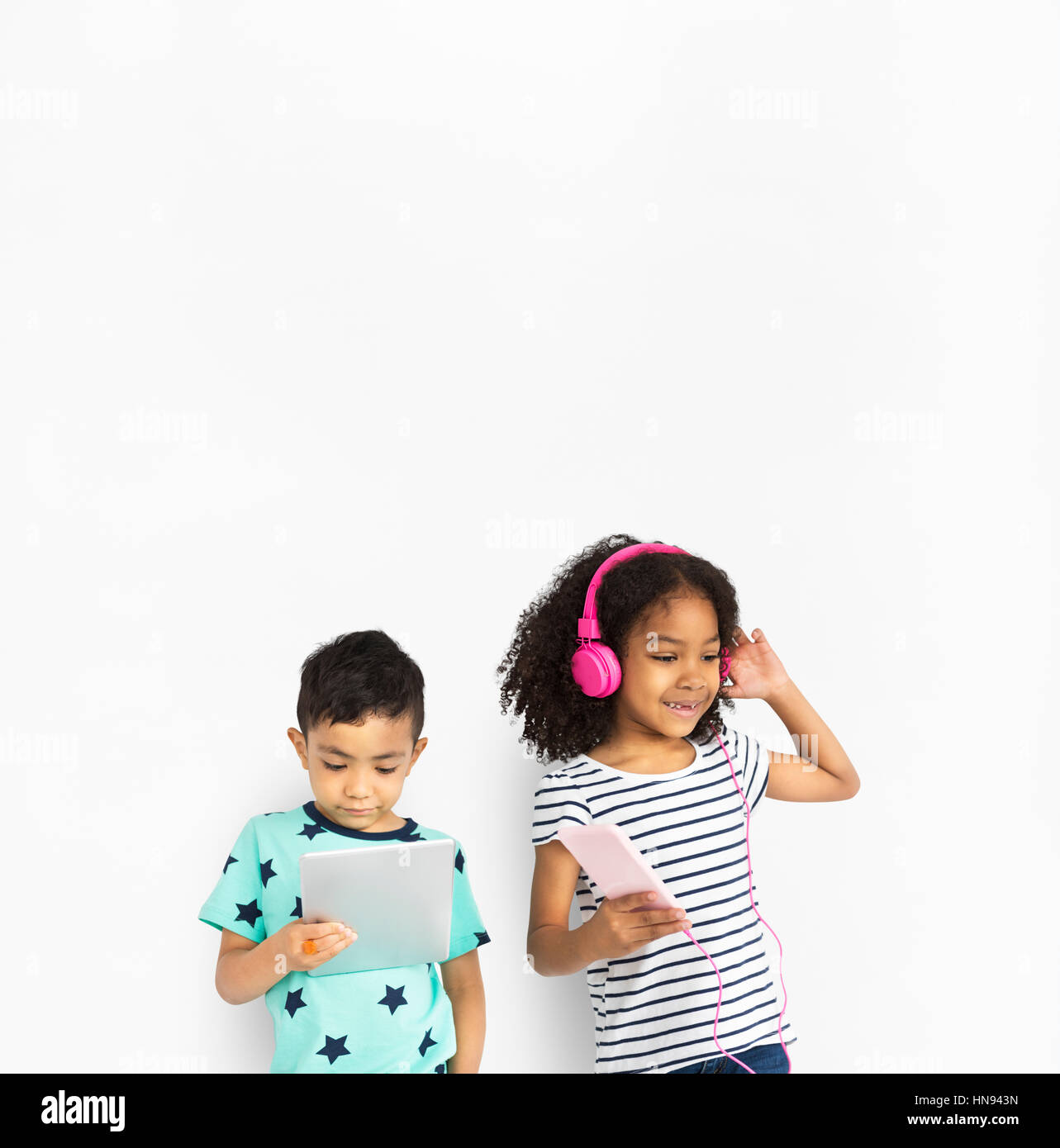 Cheerful Cute Kid Having Fun Concept Stock Photo - Alamy