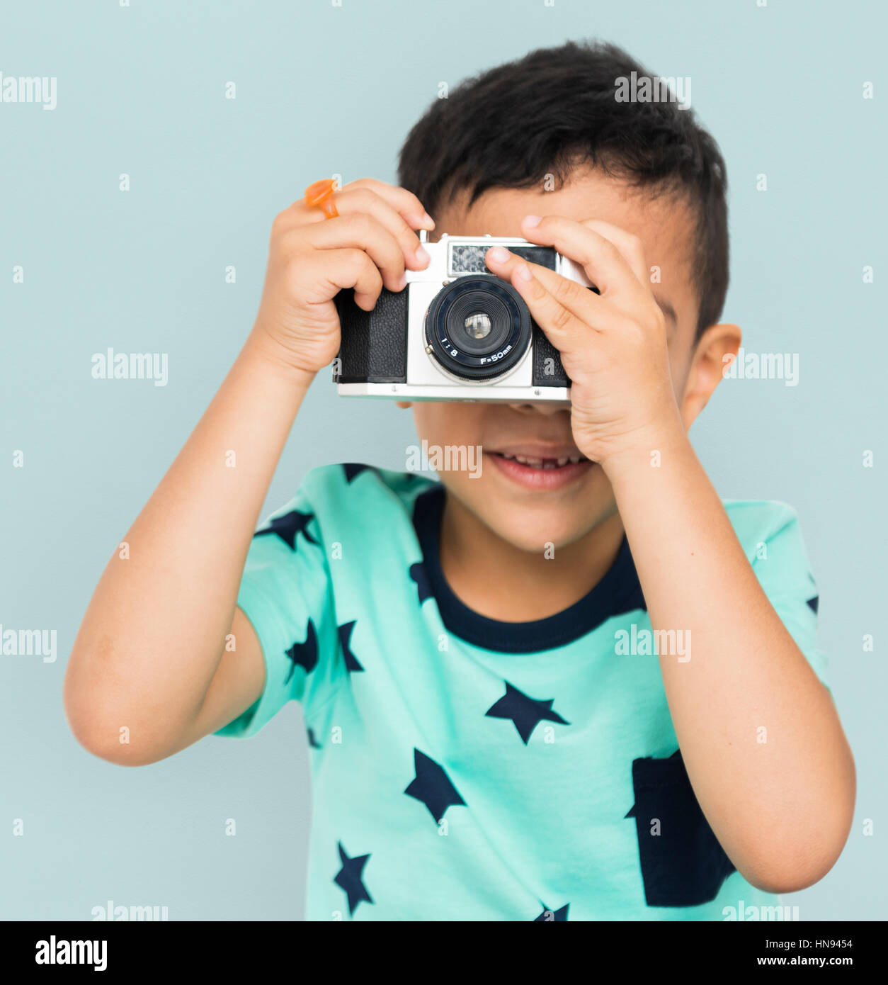 Cheerful Cute Kid Having Fun Concept Stock Photo - Alamy