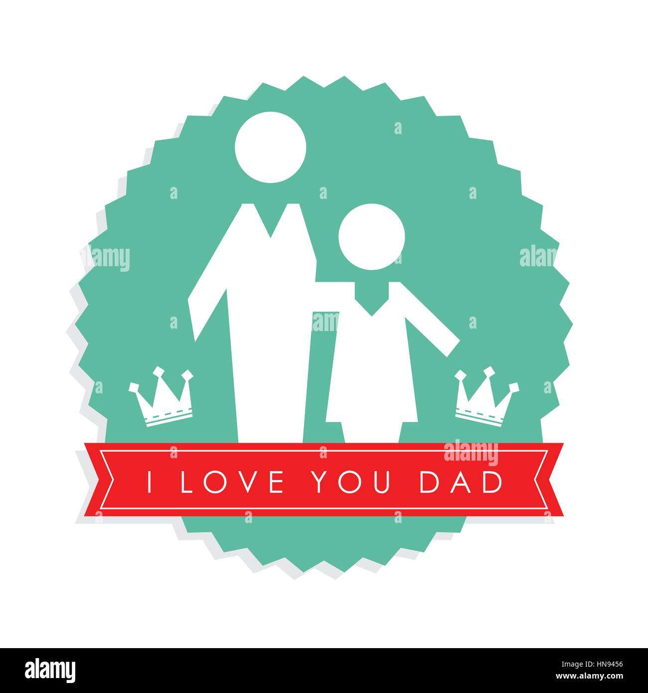 father his daughter card icon image, vector illustration Stock Vector ...