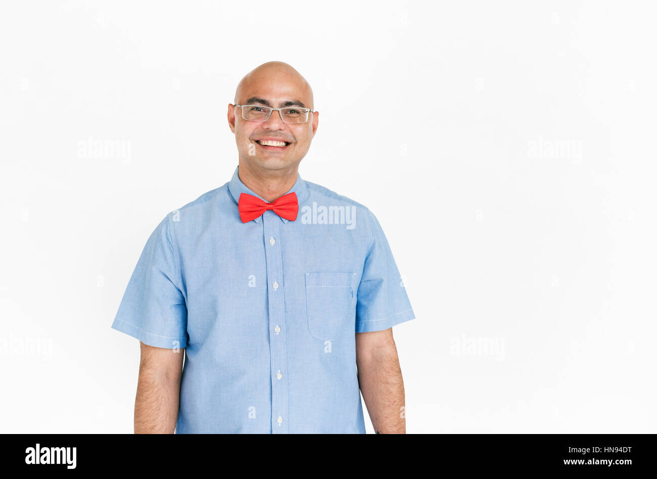Bald Man Smiling Happiness Portrait Stock Photo - Alamy