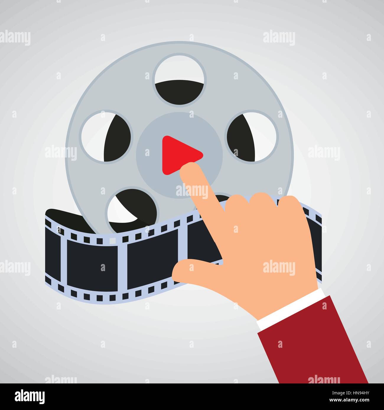 hand touch cinema reel film vector illustration eps 10 Stock Vector ...