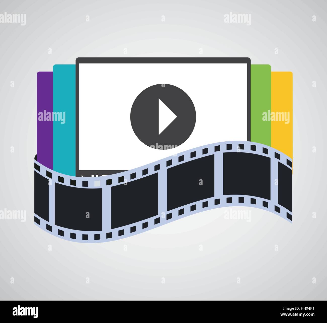 Luxury home movie theater screen Stock Vector Images - Alamy