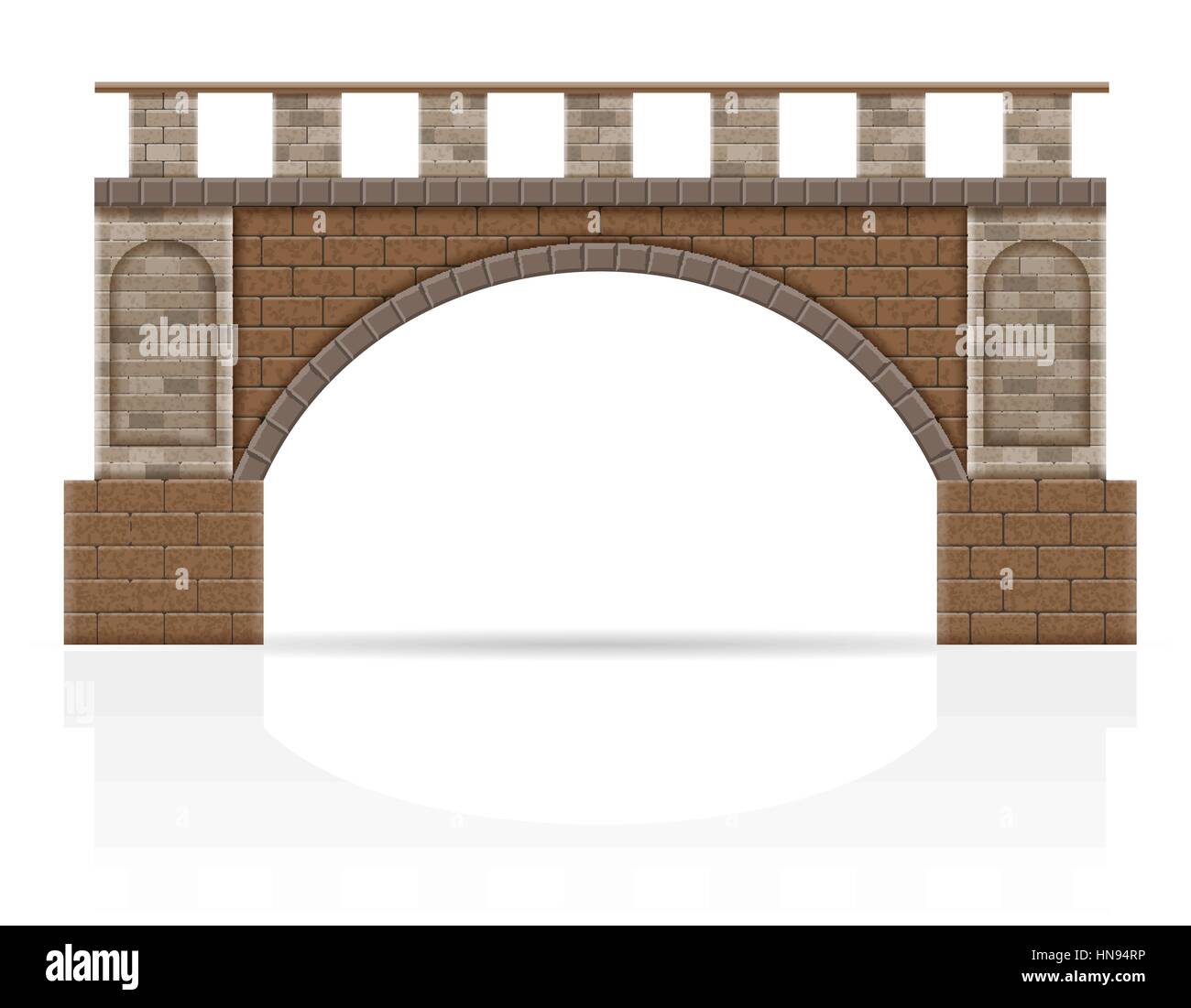 stone bridge stock vector illustration isolated on white background ...