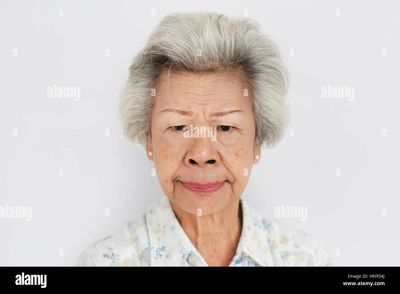 Woman Serious Studio Portrait Concept Stock Photo - Alamy