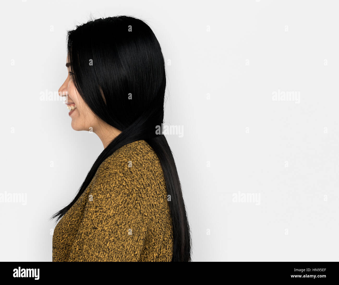 Asian Woman Side View Concept Stock Photo - Alamy