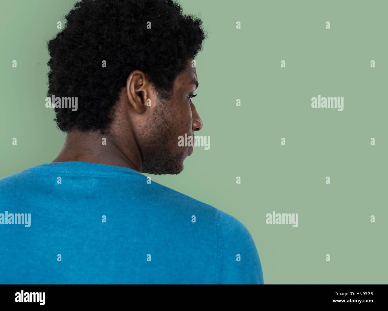 African Descent Serious Looking Back Concept Stock Photo - Alamy