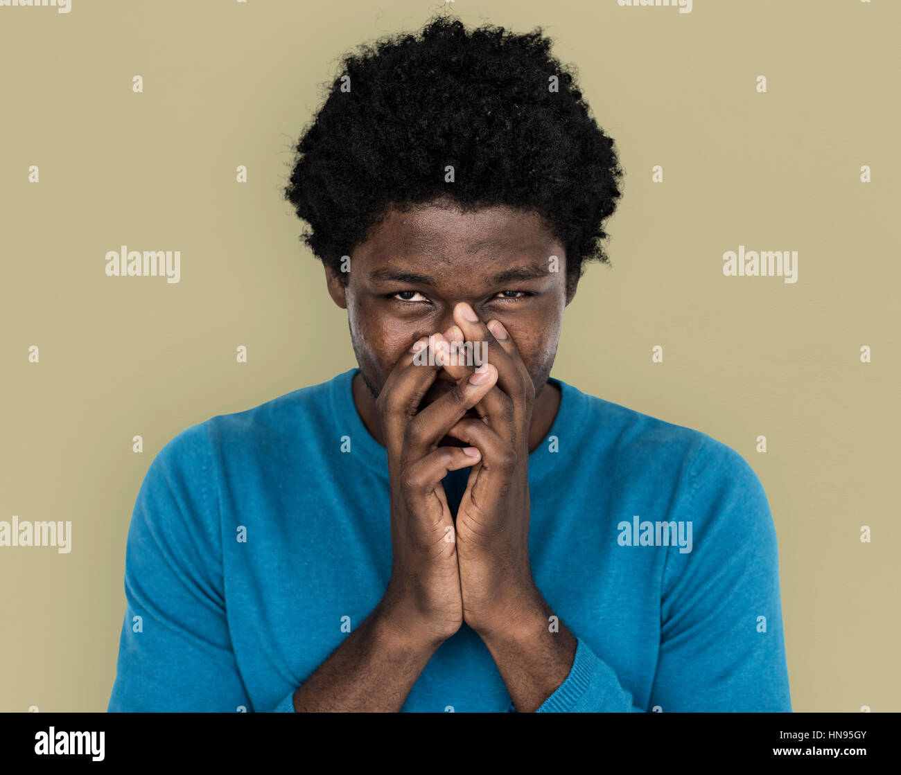 African Descent Man Mischievous Concept Stock Photo - Alamy