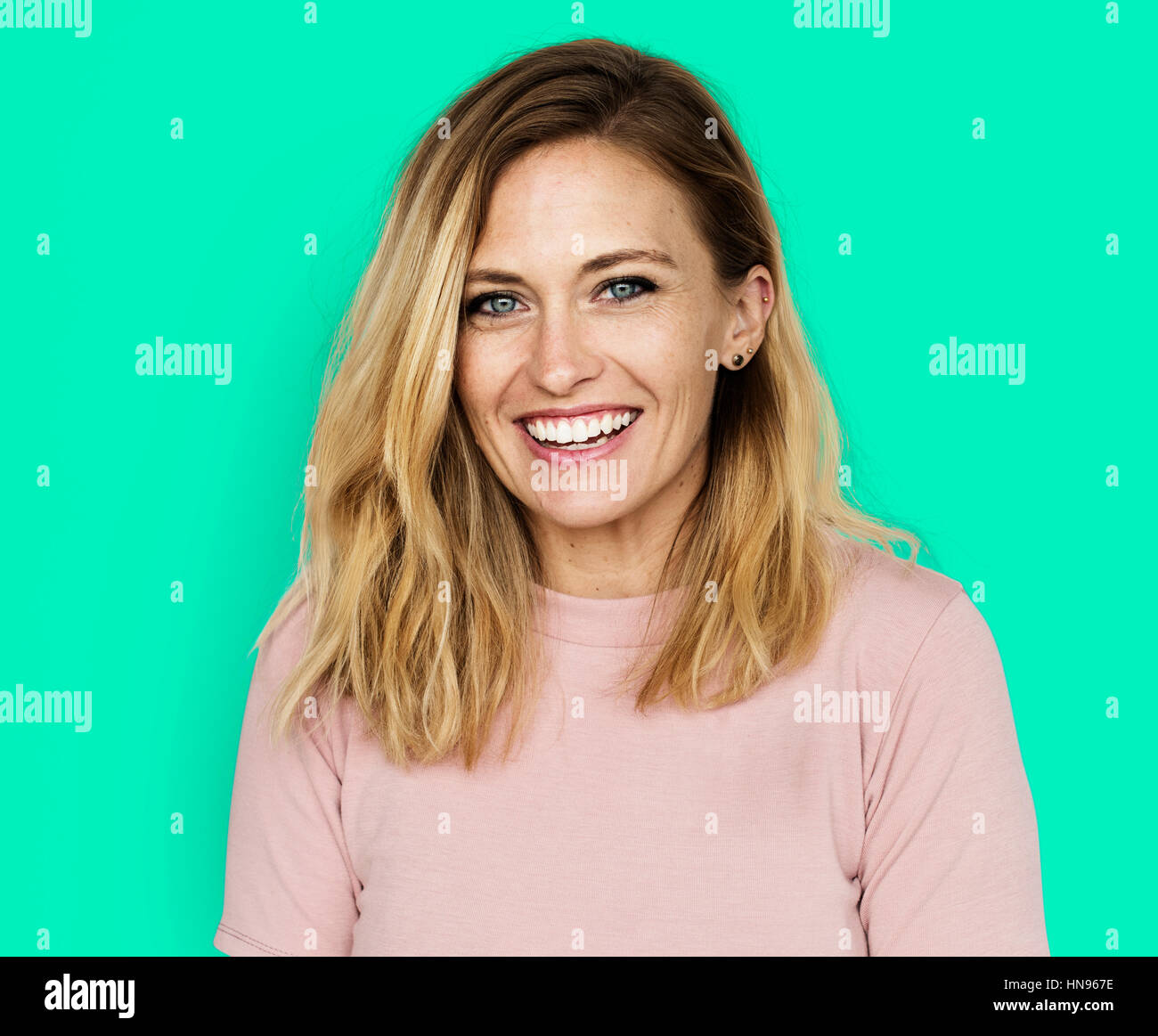 Caucasion Woman Casual Confident Concept Stock Photo - Alamy
