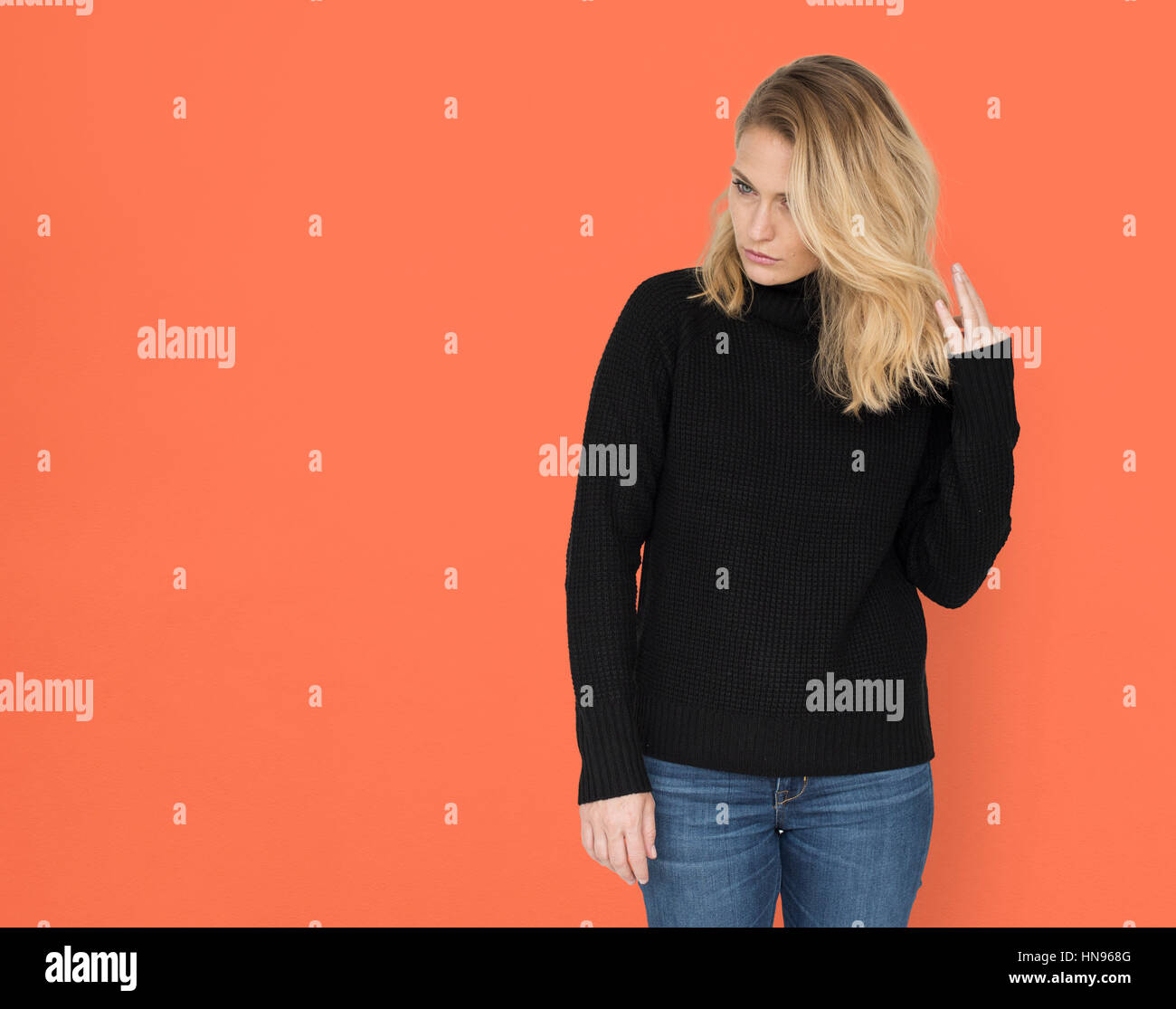 Caucasion Woman Casual Confident Concept Stock Photo - Alamy