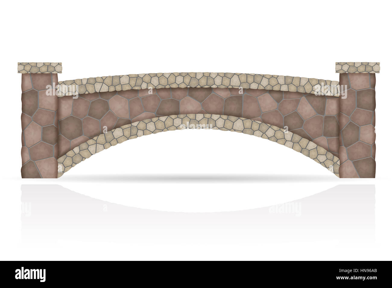 stone bridge stock illustration isolated on white background Stock ...