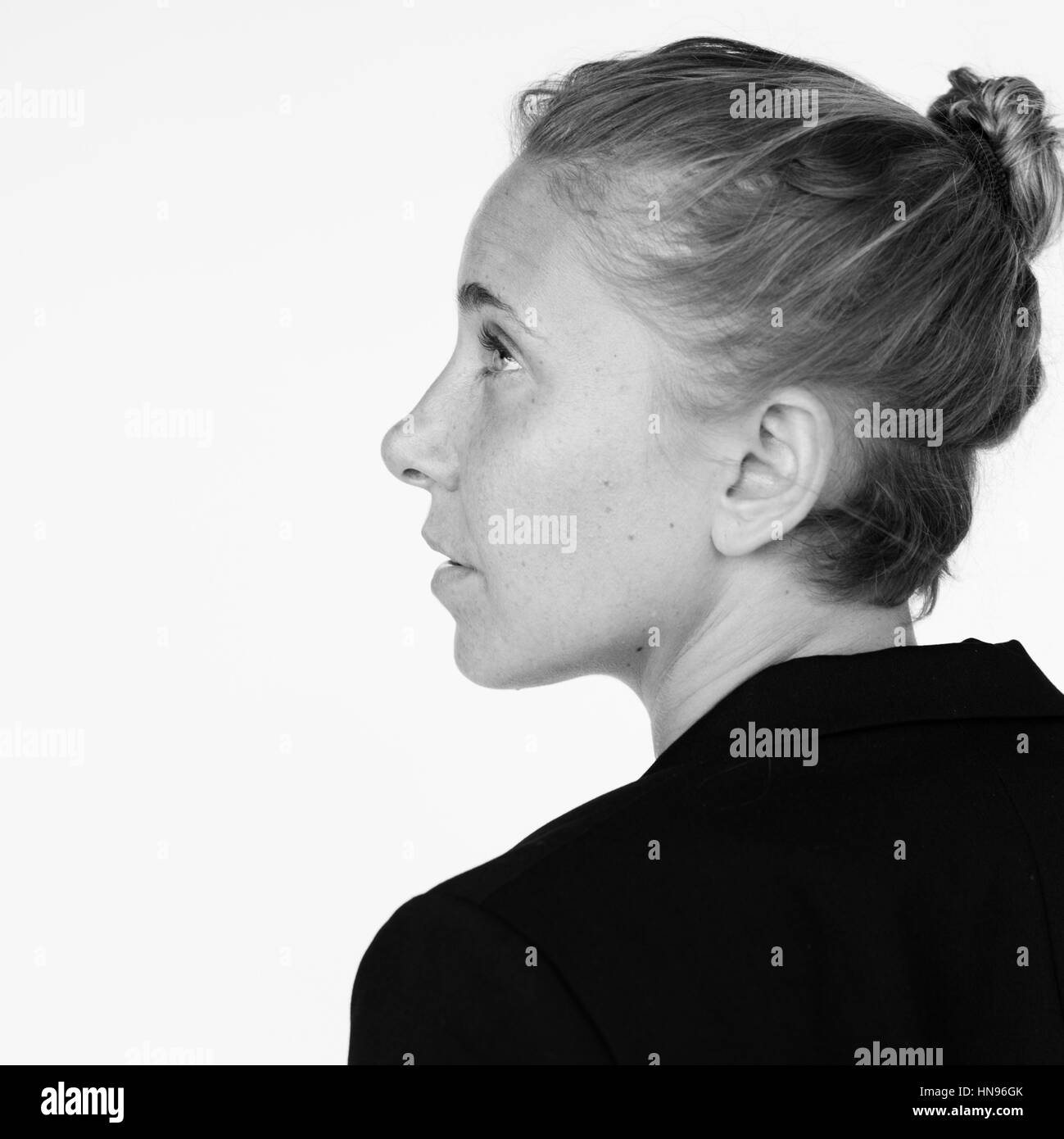 Beauty face closeup concept Black and White Stock Photos & Images - Alamy