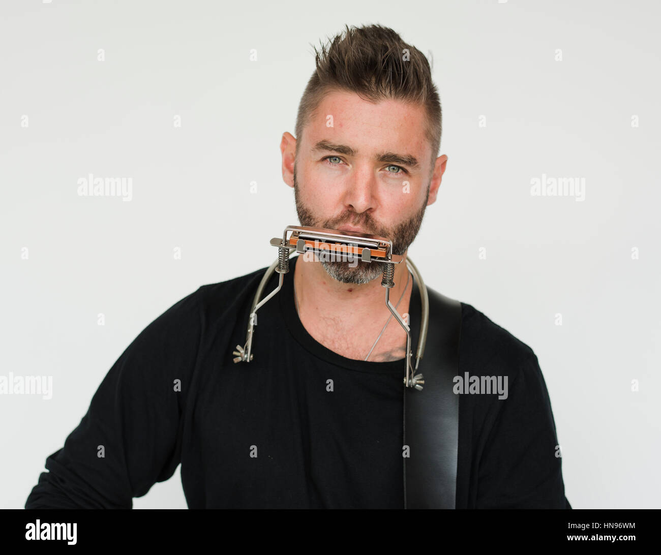 Man Playing Musical Instruments Concept Stock Photo - Alamy