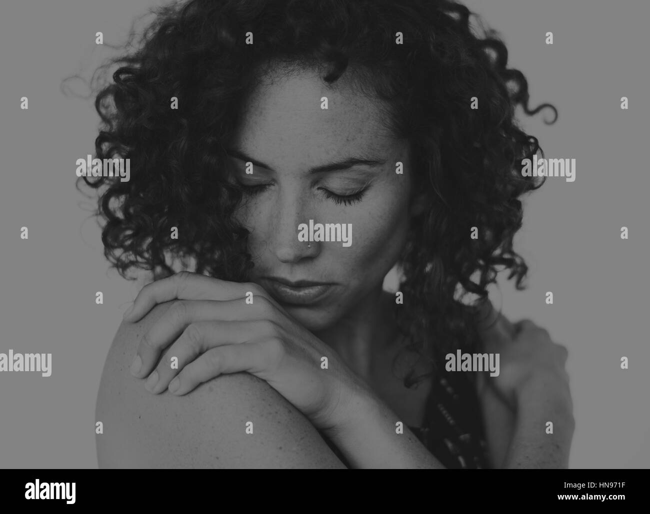 Portrait Studio Woman Female Model Stock Photo - Alamy