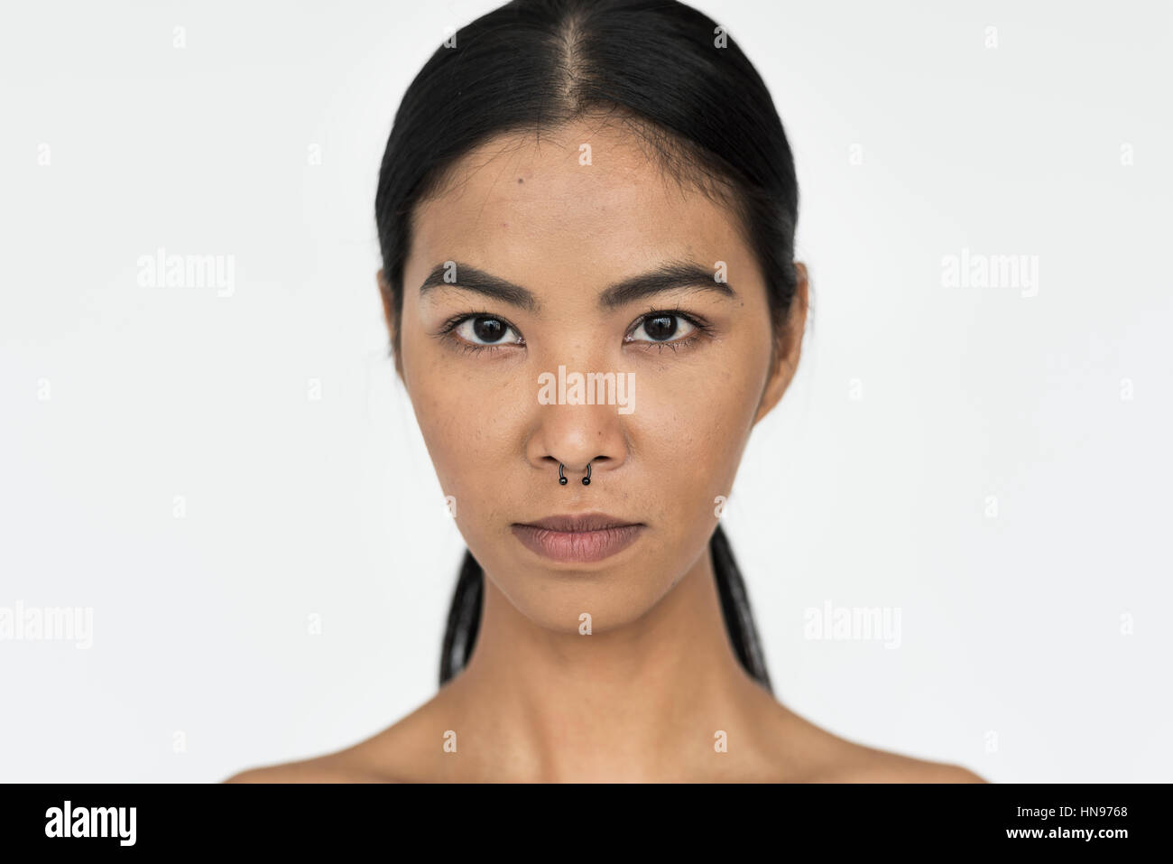 Studio People Shoot Portrait Isolated on White Stock Photo - Alamy