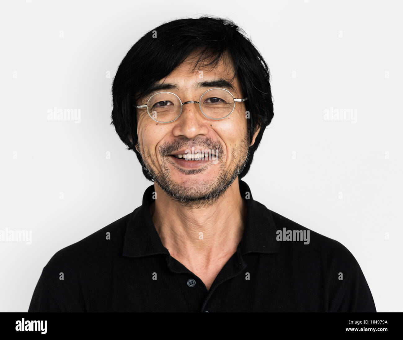 Asian Man Smiling Happy Shoot Stock Photo - Alamy