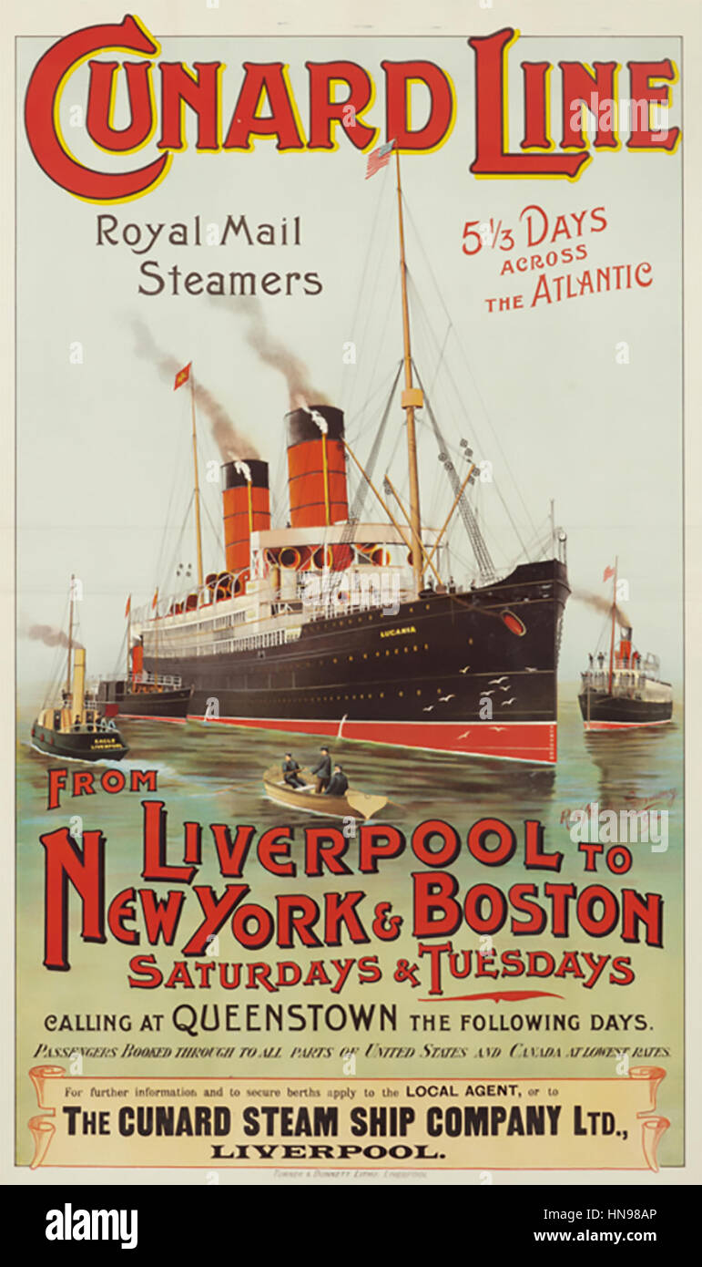 Cunard poster hi-res stock photography and images - Alamy
