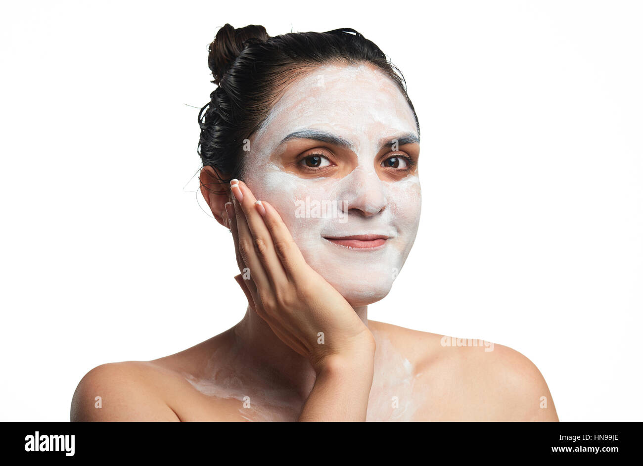 Woman cream head hi-res stock photography and images - Alamy