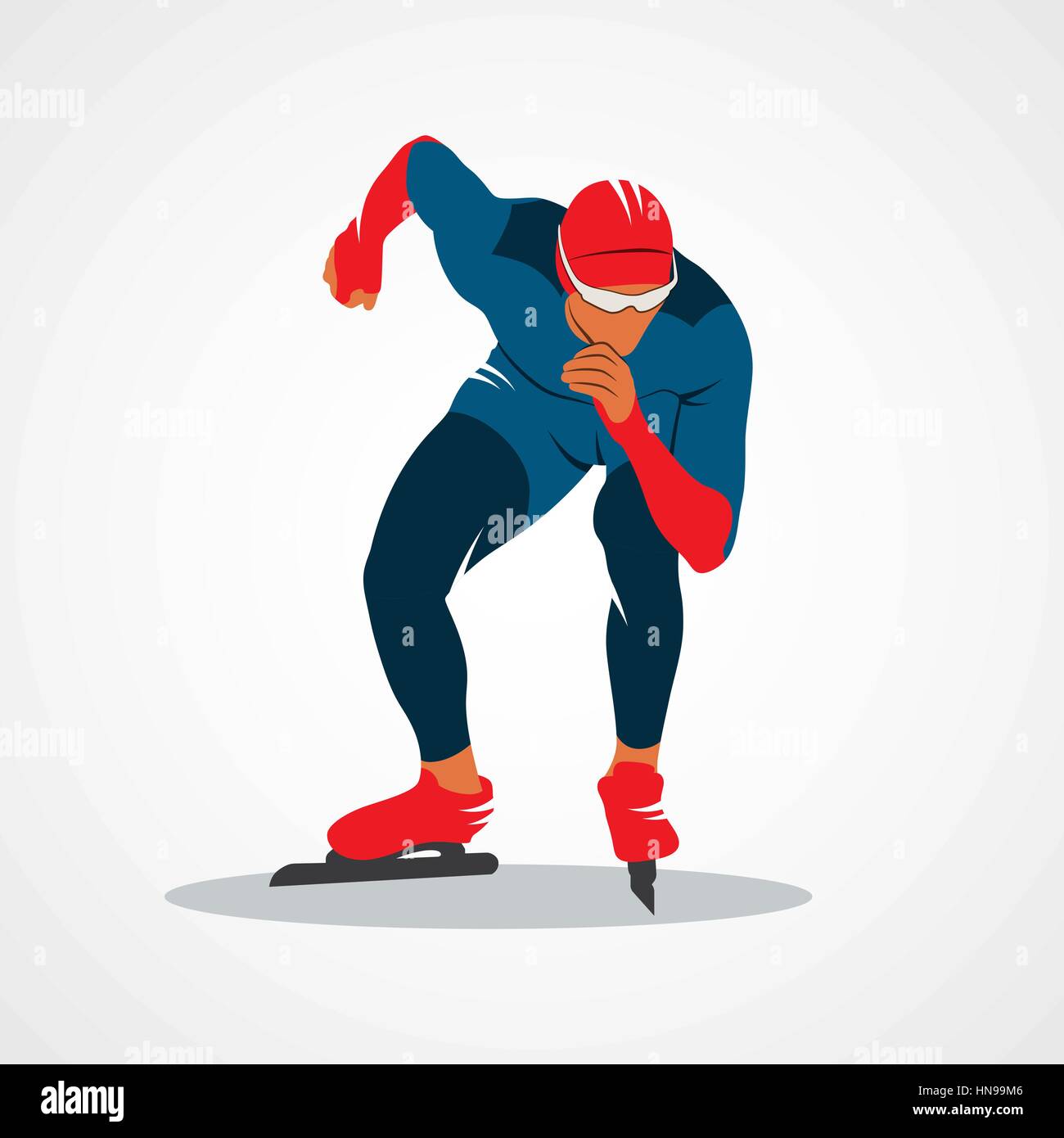 silhouette speed skaters Stock Vector Image & Art - Alamy