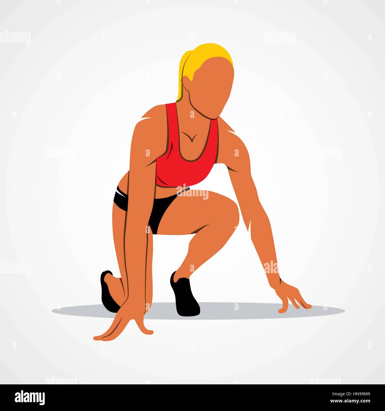 Black running track start Stock Vector Images - Alamy