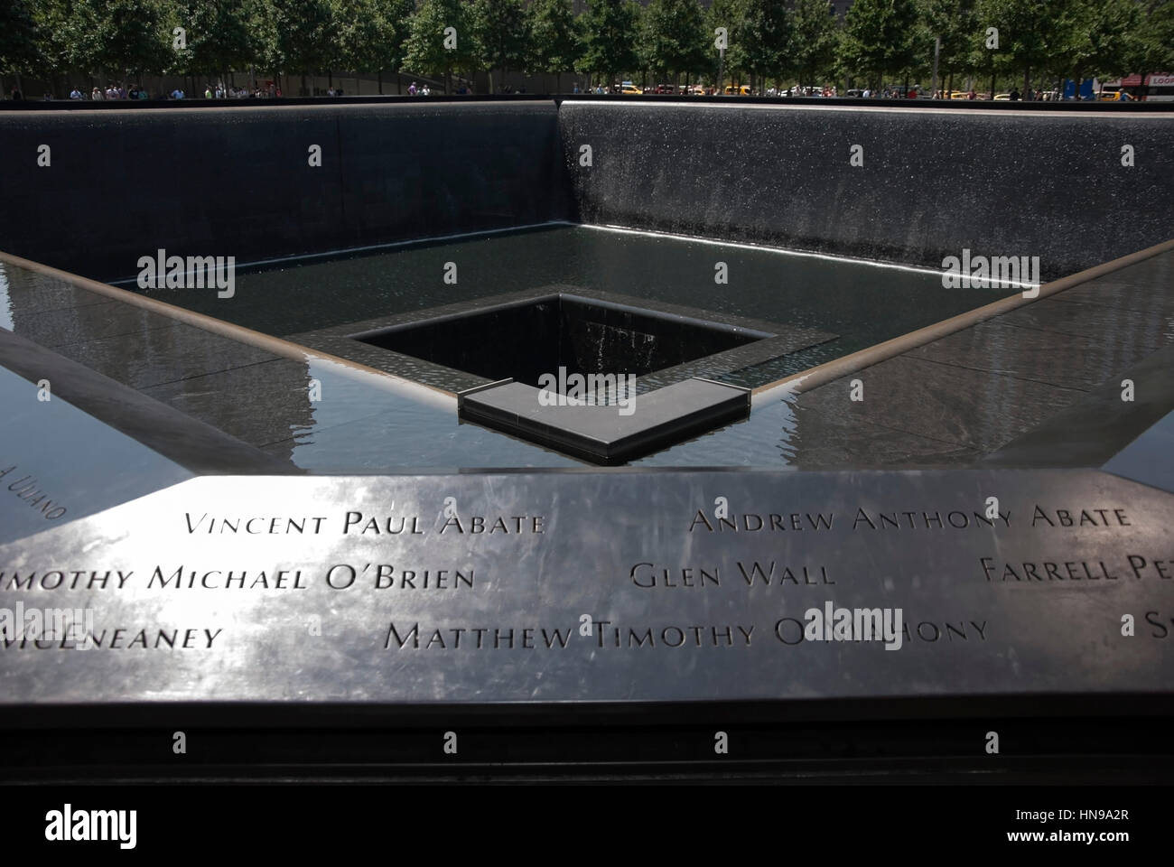 Reflectng Pool at National September 11 Memorial New York Stock Photo ...