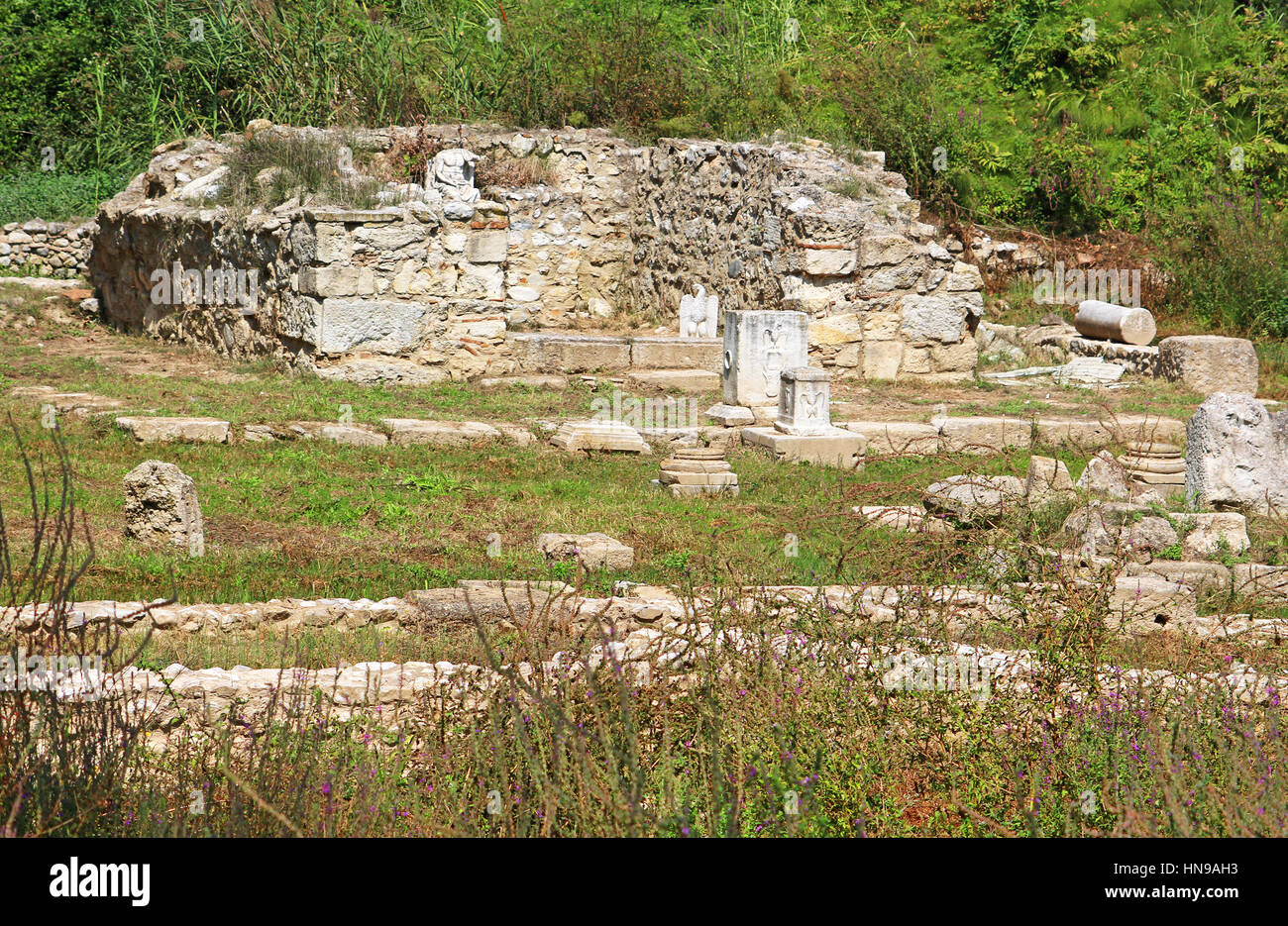 Ancient ruins in Dion, Greece Stock Photo - Alamy