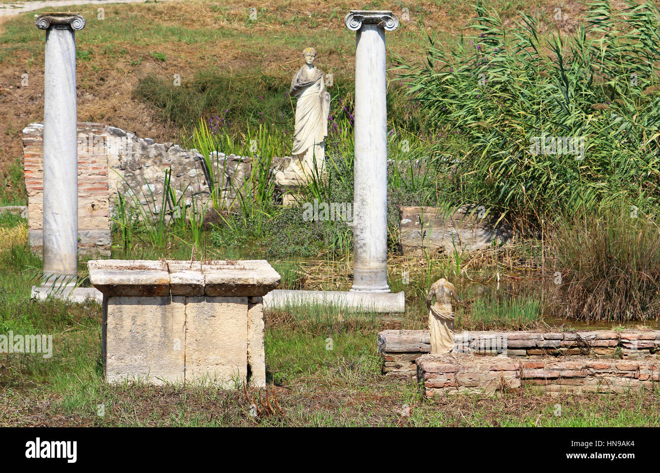 Ancient ruins in Dion, Greece Stock Photo - Alamy