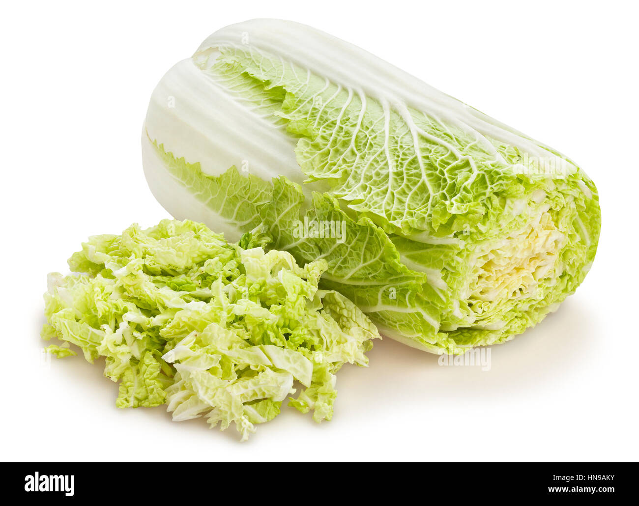 sliced chinese cabbage isolated Stock Photo - Alamy