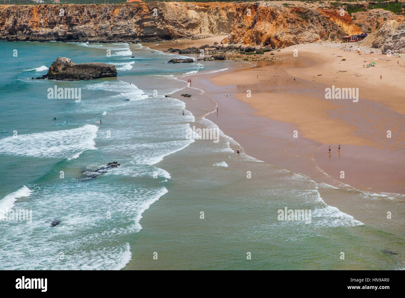 Portugal, Algarve, Sagres, Praia do Tonel, Tonel Beach near Sagres ...