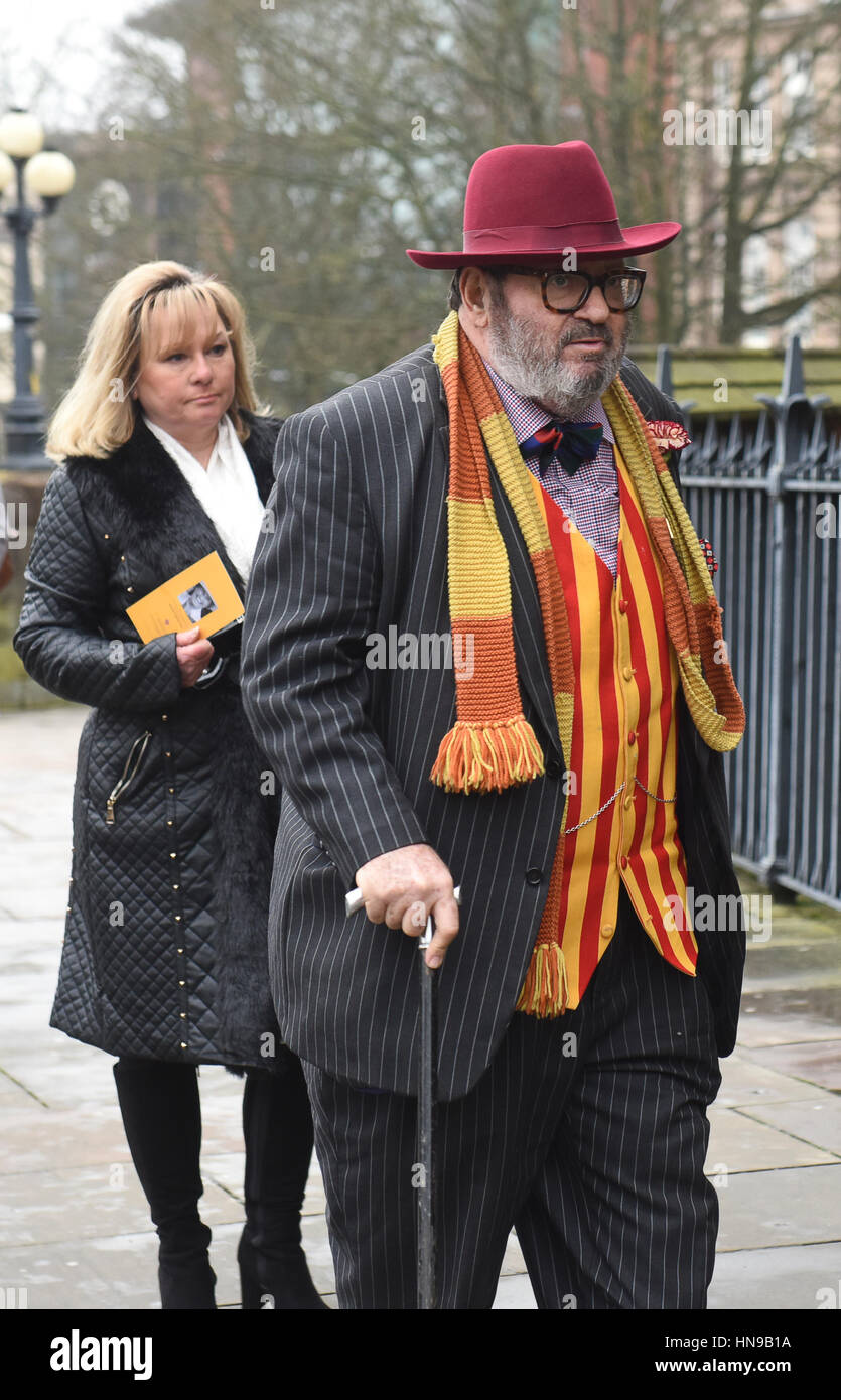 John 'Fingers' Fingleton arriving at St Peter's Church for the funeral ...