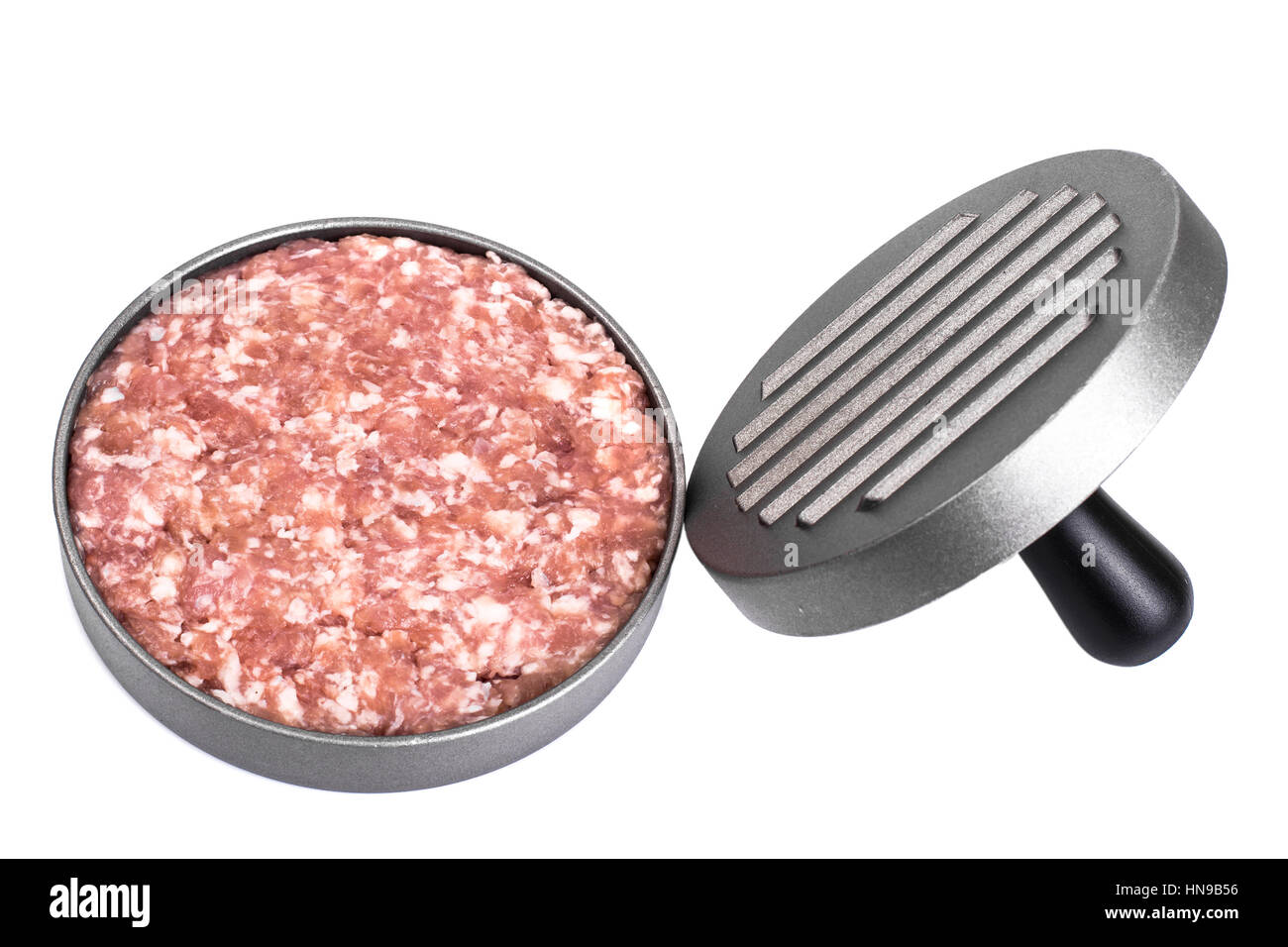 Press hamburger and minced Stock Photo - Alamy