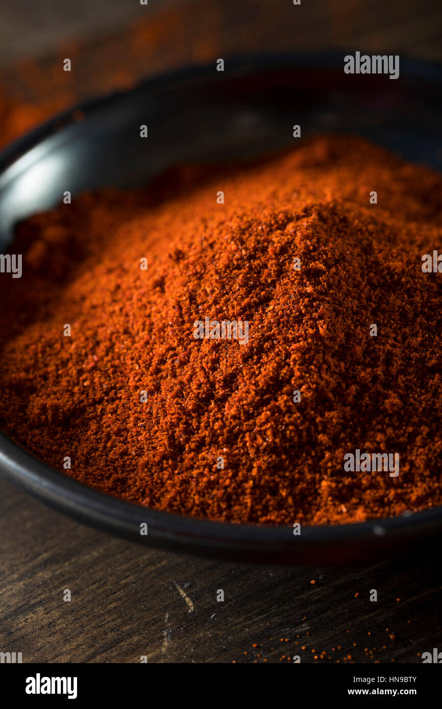 Raw Organic Red Paprika Spice in a Bowl Stock Photo - Alamy