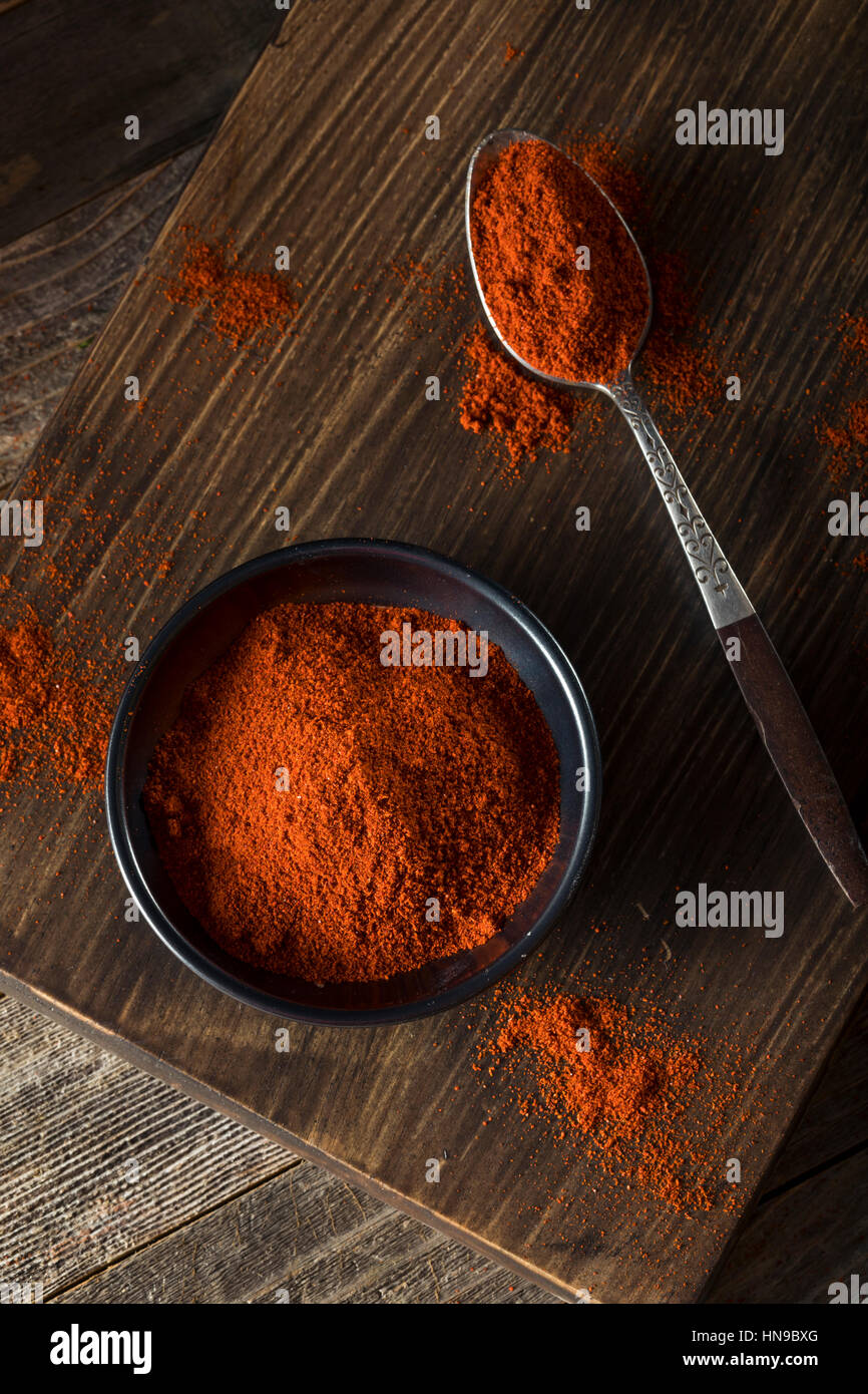 Raw Organic Red Paprika Spice in a Bowl Stock Photo - Alamy