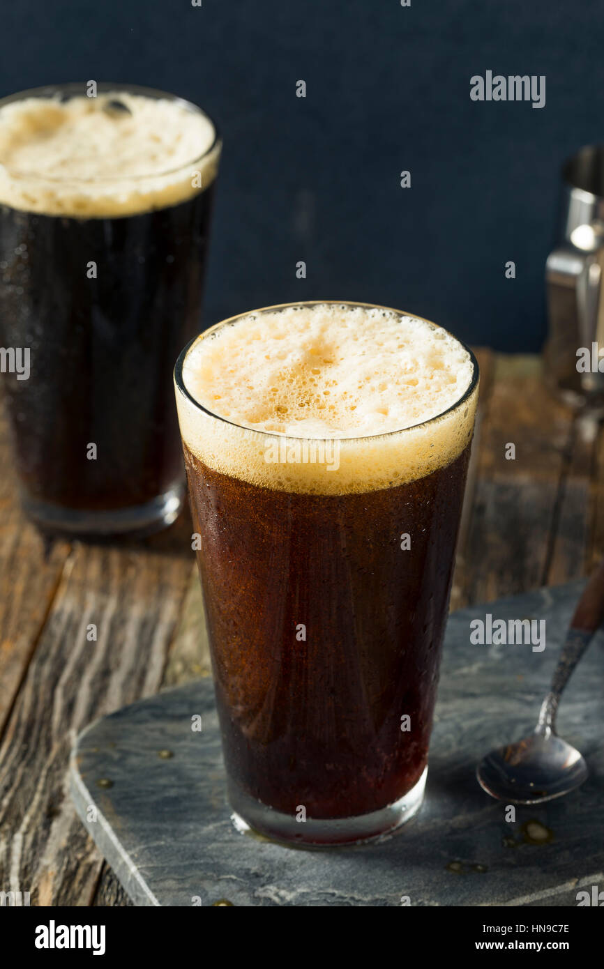 Frothy Nitro Cold Brew Coffee Ready to Drink Stock Photo - Alamy