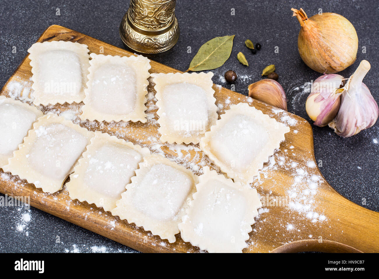 Square ravioli hi-res stock photography and images - Alamy