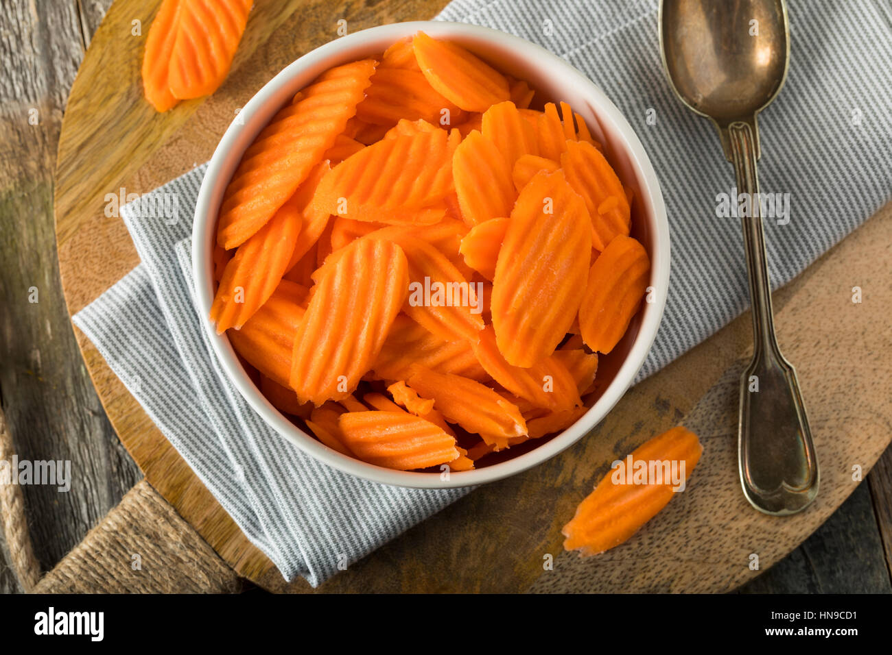 Healthy Organic Cut Carrot Chips Ready to Eat Stock Photo - Alamy