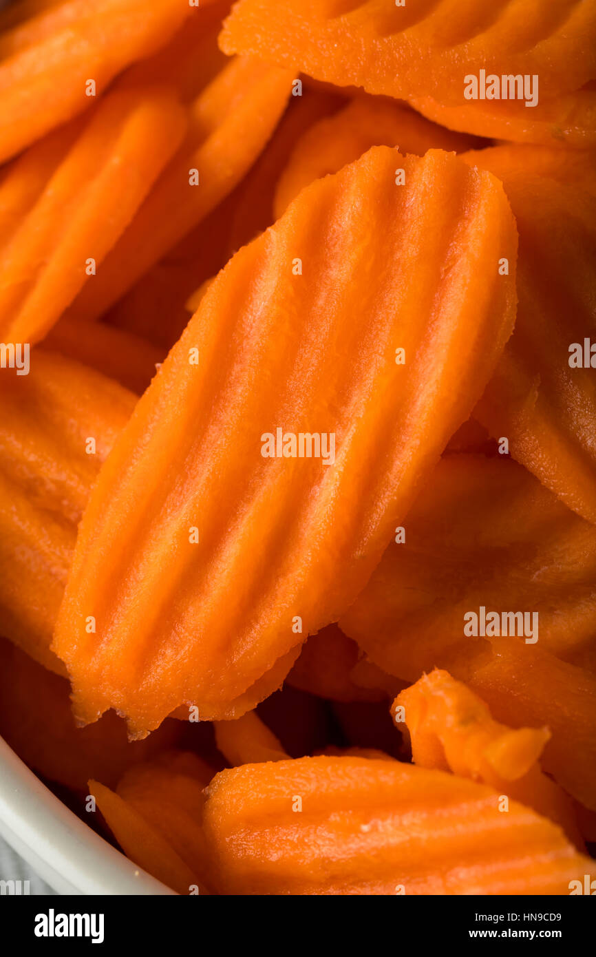 Healthy Organic Cut Carrot Chips Ready to Eat Stock Photo - Alamy