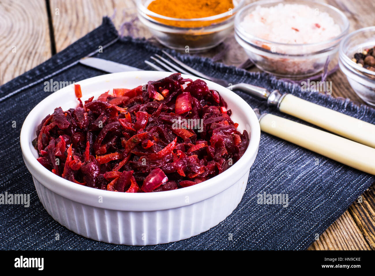Beetroot stew with different vegetables chopped Stock Photo - Alamy