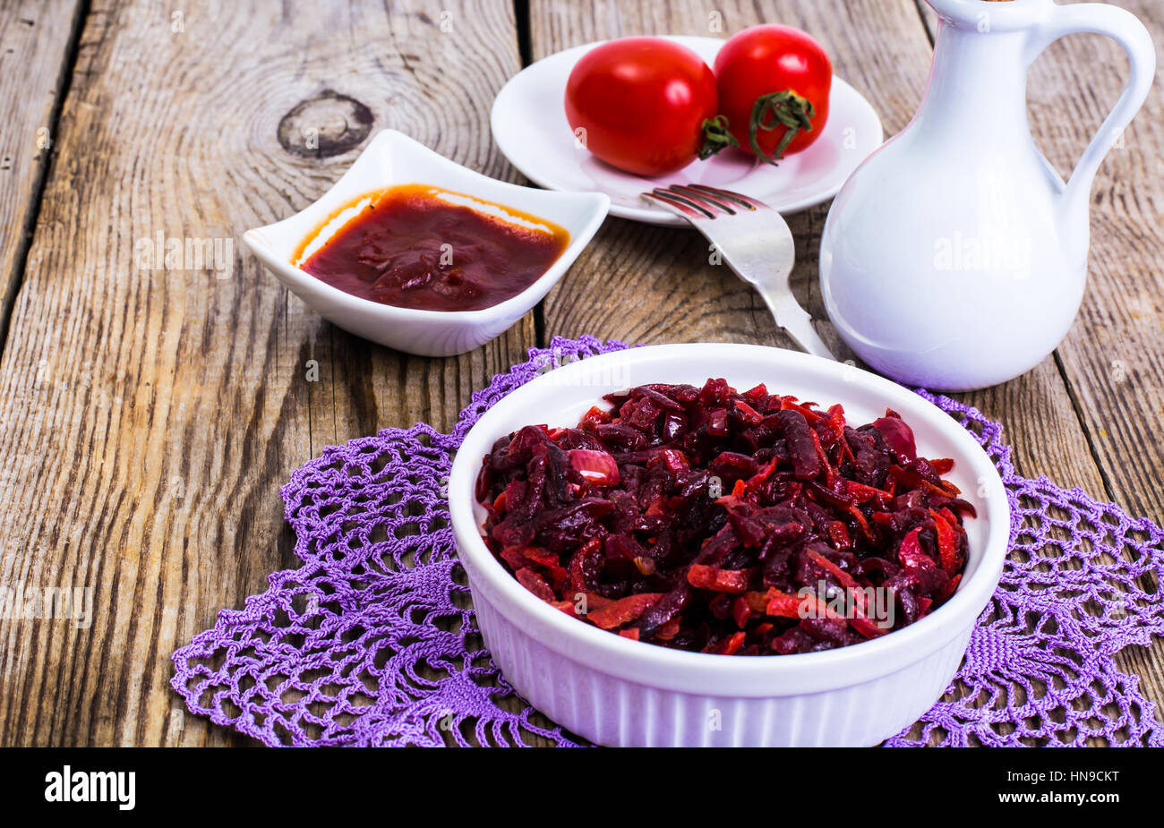 Beetroot stew with different vegetables chopped Stock Photo - Alamy