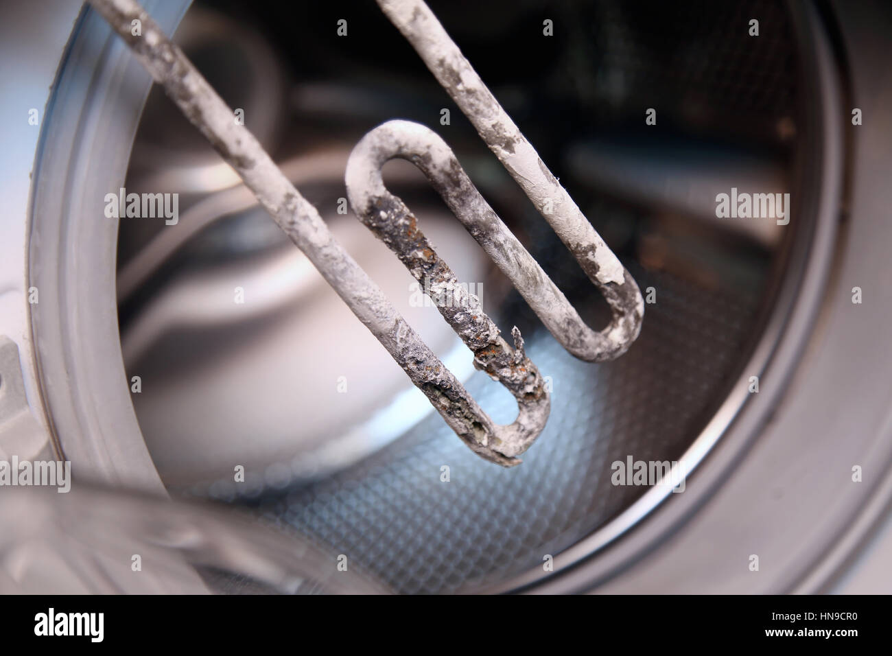 details closeup shot of electric heater from washing machine Stock ...