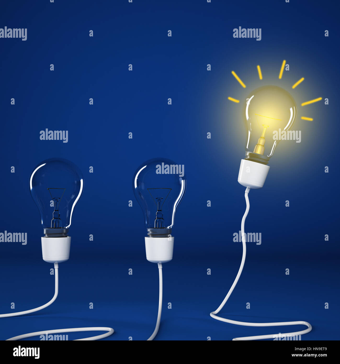 Successful and intelligent idea 3D Rendering Stock Photo - Alamy