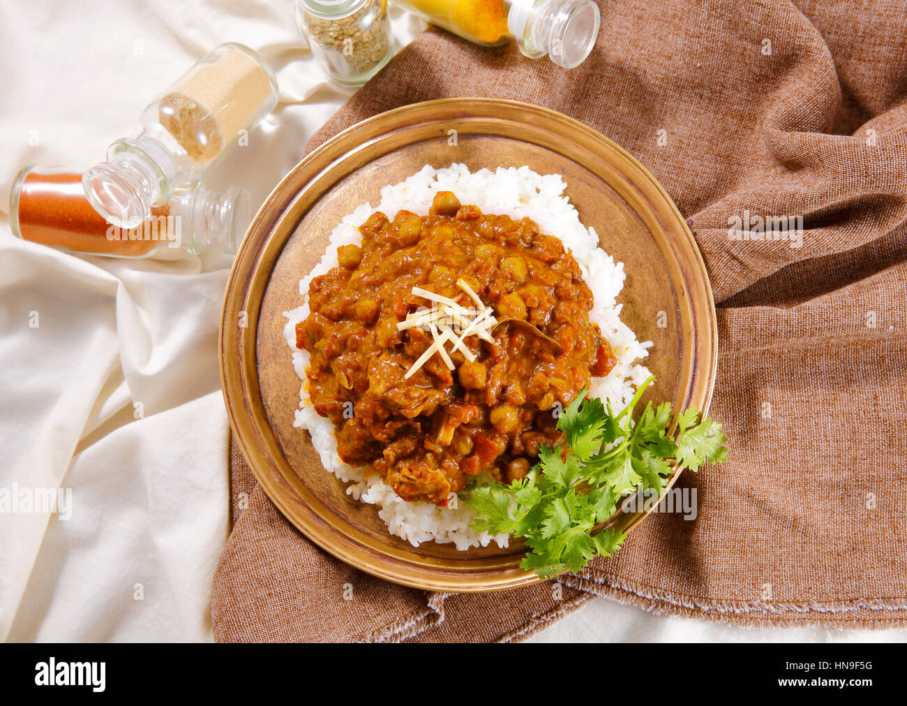 Curry and rice Stock Photo - Alamy