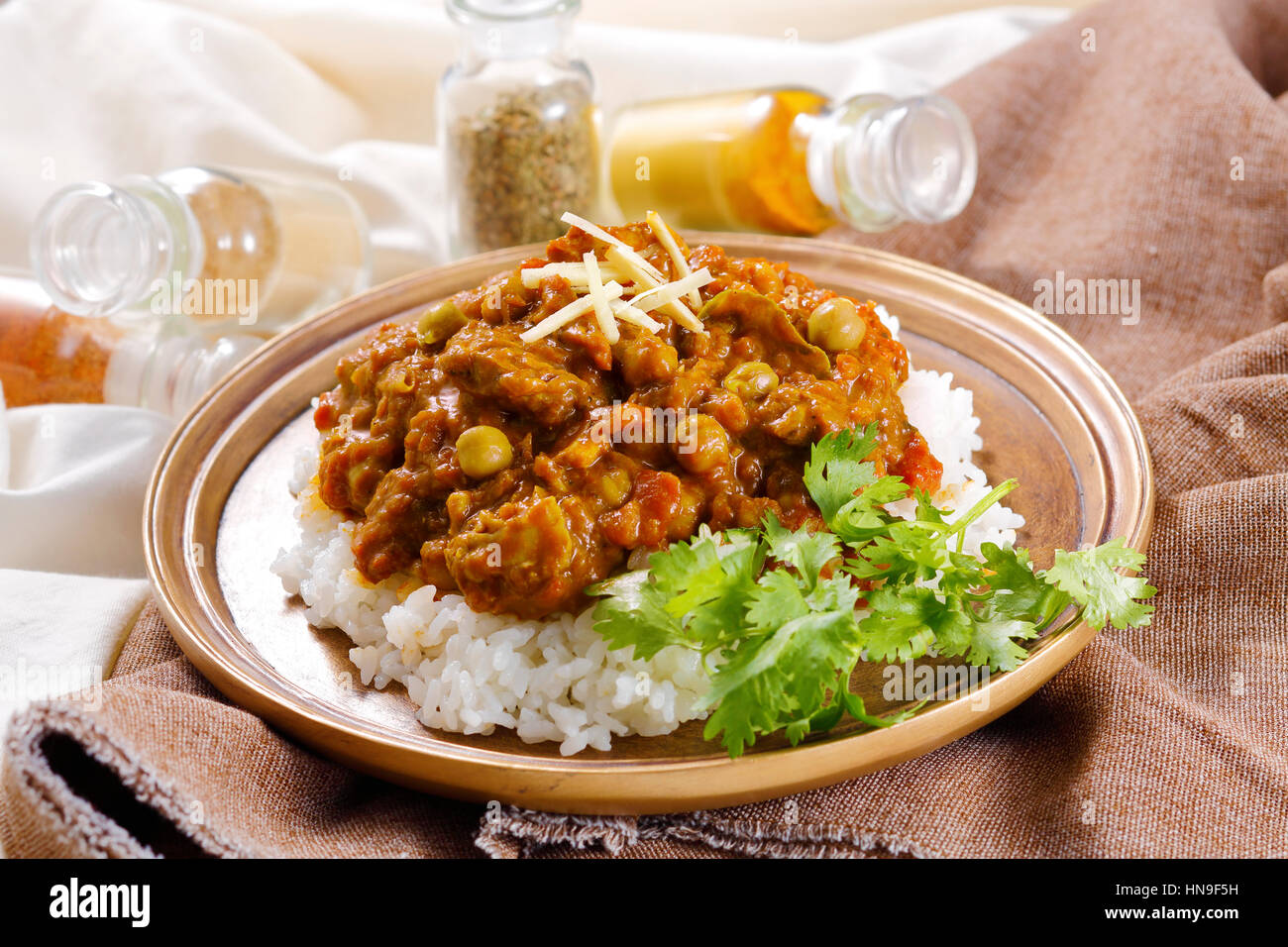 Curry and rice Stock Photo - Alamy