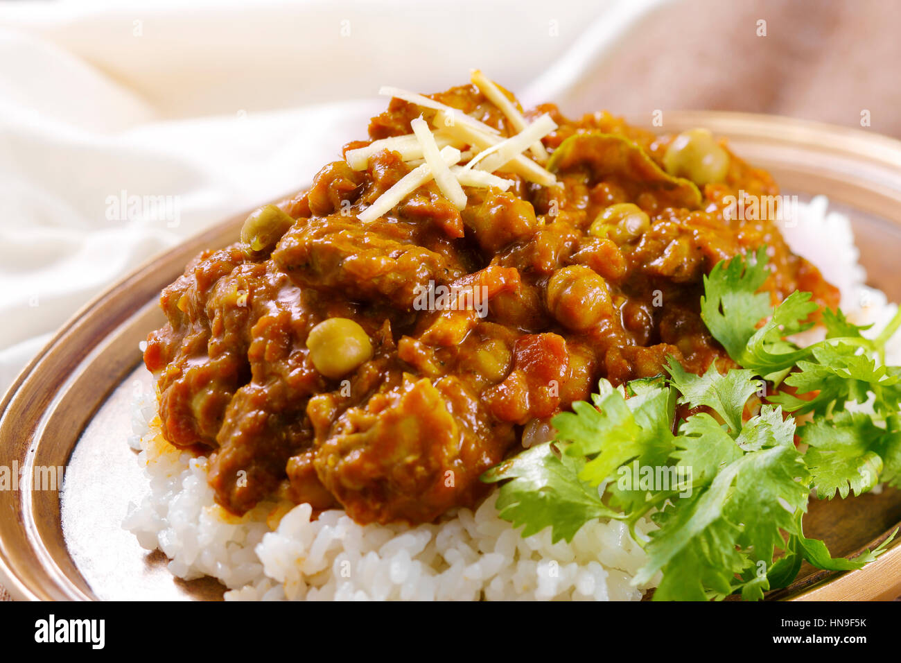 Curry and rice Stock Photo - Alamy