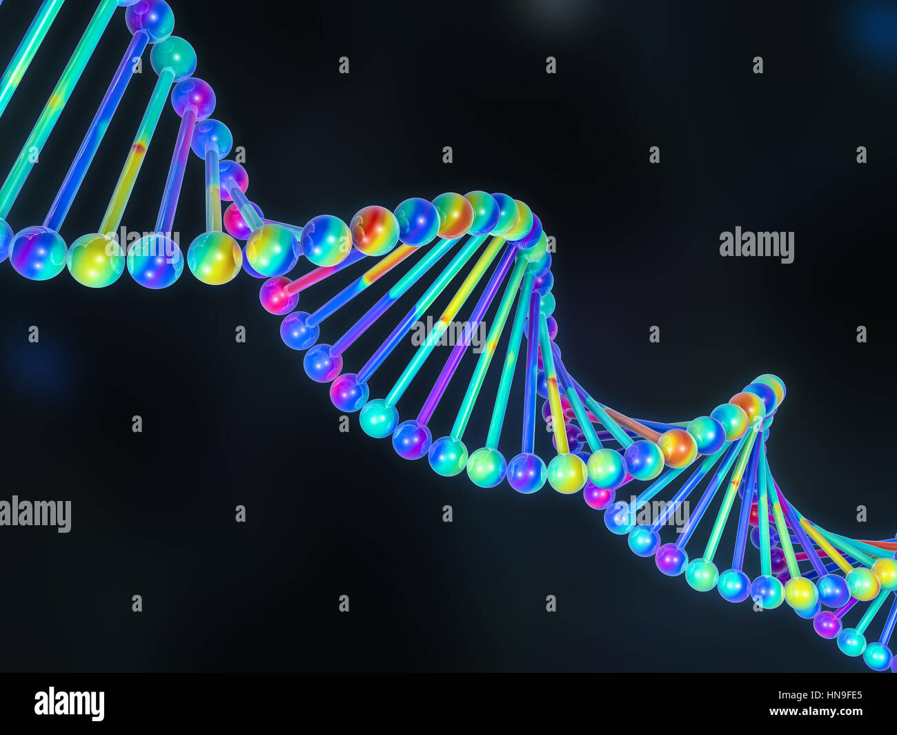 CG reconstruction of DNA chain Stock Photo - Alamy